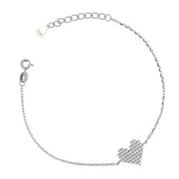 Adelia&acute;s Armband ADELIA&acute;S "Damen Armband aus 925 Silber mit Zirkonia 17+3 cm", silber, Armb&auml;nder, Damen, 20cm, Silber 925 (Sterlingsilber), Armband, Zum Verschenken &ndash; passend f&uuml;r viele Anl&auml;sse