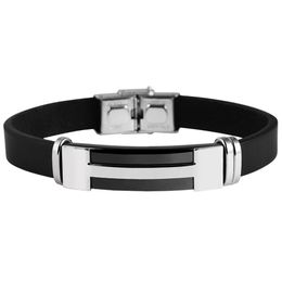 Adelia&acute;s Armband ADELIA&acute;S "Herren Armband aus Leder 22 cm", schwarz, Armb&auml;nder, Herren, 22cm, Leder, Armband, Sch&ouml;ne Geschenkidee zum Valentinstag
