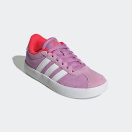 Sneaker adidas Sportswear "VL COURT 3.0", M&auml;dchen, Gr. 39, lila (preloved lila, cloud wei&szlig;, lucid rot), Leder, Synthetik, Schuhe Sneaker, inspiriert vom Design des adidas Handball Spezial