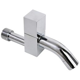 Standventil ADOB "Palazzo", grau (chrom), B:2,6cm H:8,2cm T:14,5cm, Messing, Armaturen, eckig, 145 mm