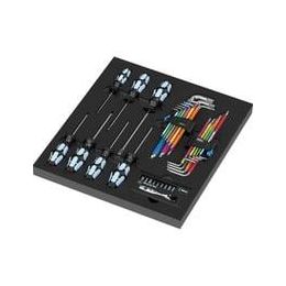 Wera 9760 Schaumstoffeinlage Stainless Set 1, Schraubendreher schwarz/mehrfarbig, 36-teilig, f&uuml;r Tool Rebel Werkstattwagen