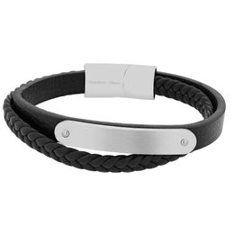 Adelia&acute;s Armband ADELIA&acute;S "Damen Armband aus Leder 21,5 cm", schwarz, Armb&auml;nder, Damen, 22cm, Leder, Armband, Sch&ouml;ne Geschenkidee zum Muttertag