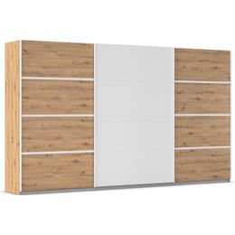 Kleiderschrank Rauch "Schwebet&uuml;renschrank Garderobe Schrank TOP ANGEBOT Avola", wei&szlig; (eiche artisan, alpinwei&szlig;, leisten wei&szlig;), B:360cm H:210cm T:62cm, Holzwerkstoff, Schr&auml;nke, Kleiderschrank, mit eleganten Zierleisten in Chrom, Schwarz oder Wei&szlig; MADE IN GERMANY