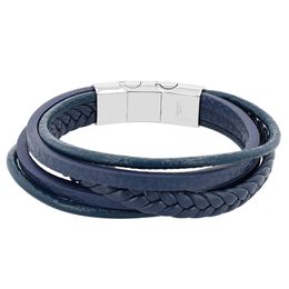 Adelia&acute;s Armband ADELIA&acute;S "Herren Armband &ndash; Lederarmband aus Leder 21 cm", blau, Armb&auml;nder, Herren, 21cm, Leder, Armband, Perfekt als Geschenk zum Jubil&auml;um