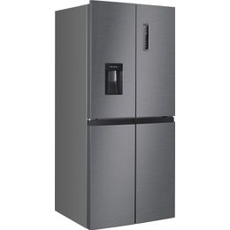 Hanseatic Multi Door "HCDB18080DWDI", Energieeffizienz: D (A-G), silber (edelstahlfarben), Wasserspender, K&uuml;hlschr&auml;nke, inkl. 3 Jahre Herstellergarantie, Topseller