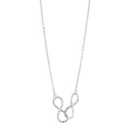 Adelia&acute;s Kette ohne Anh&auml;nger ADELIA&acute;S "Damen Halskette &ndash; Unendlichkeitszeichen aus 925 Silber 43+3", silber, Halsketten, Damen, 46cm, Silber 925 (Sterlingsilber), Perfekt als Geschenk zum Valentinstag