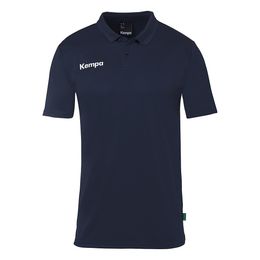 Poloshirt Kempa "POLO SHIRT Poly Kids", M&auml;dchen, Gr. 128, blau (marine), Obermaterial: 100% Polyester Pol. recyc.., Shirts