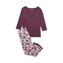 Tchibo - Pyjama-Set - Damen - Gr. M - dunkellila