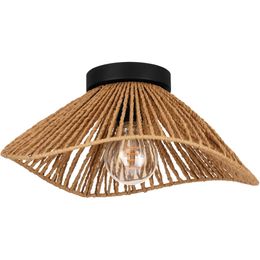 Eglo Deckenleuchte "Lavister Deckeleuchte, Pendelleuchte Japan-Stil, Metall und Papier", schwarz, 1, &Oslash; 39cm H: 17,5cm, 1 Stk., Leuchten, Wand-/Deckenleuchte - H17,5 x &Oslash;39 cm - schwarz - 1X60W exkl., Deckenleuchte