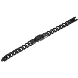 Adelia&acute;s Armband ADELIA&acute;S "Herren Armband &ndash; Panzerarmband aus Edelstahl 21 cm", schwarz, Armb&auml;nder, Herren, 21cm, Edelstahl, Armband, Ideal als Geschenk &ndash; dezent und elegant