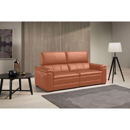 2,5-Sitzer Egoitaliano "Capucine Breite 200cm, hoher Sitzkomfort", rot (brick), B:200cm H:99cm T:97cm, Sofas, wahlweise mit elektrisch oder manuell verstellbarer Relaxfunktion