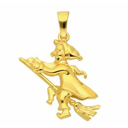 Adelia&acute;s Kettenanh&auml;nger ADELIA&acute;S "Damen 333 Gold Anh&auml;nger Hexe", gold, Schmuckanh&auml;nger, Damen, Gelbgold 333 Gold, Gelbgold 333, Gold, Kettenanh&auml;nger, Goldschmuck f&uuml;r Damen