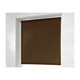 Seitenzugrollo K-home "Thermo Klemmfix-Rollo" Gr. 3, braun (schoko), B:60cm H:150cm, Polyester, Rollos, Seitenzugrollo, 1 St&uuml;ck