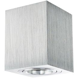 Heitronic Deckenleuchte "ADL8001", grau (aluminiumfarben), 1, H: 10cm, Leuchten, Aufbauleuchte,Aufbaulampe, f&uuml;r Esszimmer, Flur, Wohnzimmer, schwenkbar, Deckenleuchte