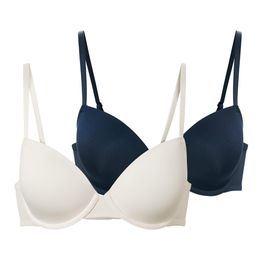 Tchibo - 2 Schalen-BHs - Damen - Gr. 85B - dunkelblau