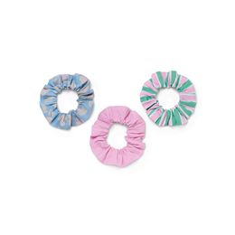 Tchibo - 3 Haargummis &raquo;Scrunchies&laquo; - hellblau