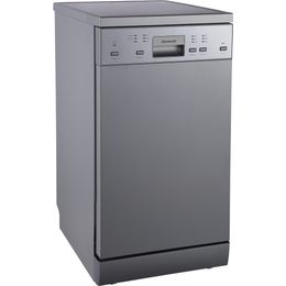 Hanseatic Standgeschirrsp&uuml;ler "HG4585D107610HS", Energieeffizienz: D (A-G), silber (silberfarben), B:44,8cm H:84,5cm T:60cm, Geschirrsp&uuml;ler, inkl. 3 Jahre Herstellergarantie, Topseller
