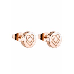 Paar Ohrstecker Liebeskind Berlin "Keep loving", ros&eacute;goldfarben, Ohrringe, Damen, 8mm, Edelstahl