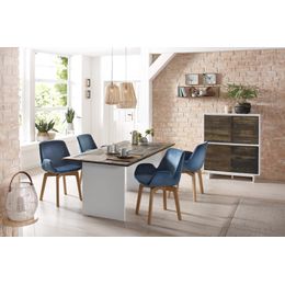 Esstisch OTTO HOME "Morgan", braun (wei&szlig;, braun), B:180cm H:76cm T:90cm, Tische, Esstisch, aus massivem Kiefernholz, in zwei unterschiedlichen Tischbreiten