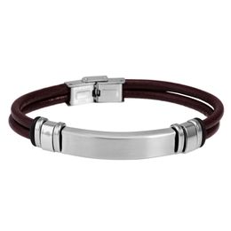 Adelia&acute;s Armband ADELIA&acute;S "Herren Armband aus Leder 21 cm", braun, Armb&auml;nder, Herren, 21cm, Leder, Armband, Ideal als Geschenk &ndash; dezent und elegant