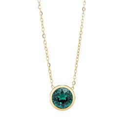 Adelia&acute;s Kette ohne Anh&auml;nger ADELIA&acute;S "Damen Halskette aus Edelstahl mit Kristall 43+5", gold, Halsketten, Damen, 48cm, Edelstahl, Ideal als Geschenk &ndash; dezent und elegant