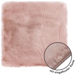 Stuhlkissen LUXOR living "Sitzauflage Novara, Kunstfell", rosa (rosa, felloptik unifarben), B:40cm H:3cm L:40cm, Polyester, Dekokissen_Sitzkissen_Kissenh&uuml;llen, Stuhlkissen, ungepolstert, sehr weich, rund & eckig, auch als 4er Set, waschbar