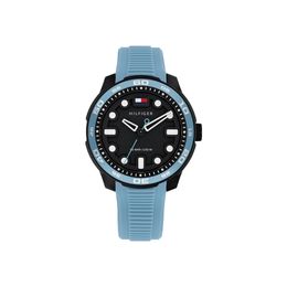 Quarzuhr Tommy Hilfiger "TH-REGATTA", hellblau, schwarz, Armbanduhren, Herren, Quarzuhr, Armbanduhr, Damenuhr, Herrenuhr, Silikonarmband, analog