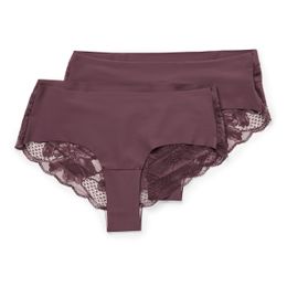 Tchibo - 2 Magic-Cut-Brazil-Slips - Damen - Gr. XS - dunkellila