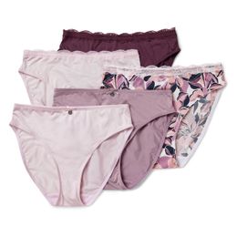Tchibo - 5 Slips - Damen - Gr. XXL - dunkellila