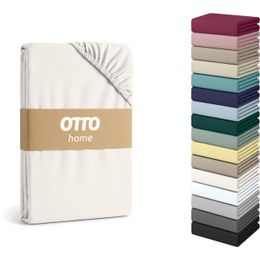 Spannbettlaken OTTO HOME "Physalis Topper COMFORT", wollwei&szlig;, B:90cm L:200cm, Jersey, Obermaterial: 100% Baumwolle, Bettlaken, Spannbettlaken, bis 10 cm H&ouml;he, Bettlaken, Laken, in Comfort & Premium Qualit&auml;t