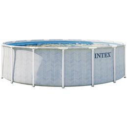 Framepool Intex "&raquo;CHEVRON PRISM&trade; PREMIUM&laquo;", blau, H:122cm &Oslash;:488cm, Schwimmbecken, &Oslash; 488 x 122 cm