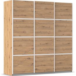 Kleiderschrank Rauch "Schwebet&uuml;renschrank Garderobe Schrank TOP ANGEBOT Avola", braun (eiche artisan, leisten wei&szlig;), B:203cm H:229cm T:62cm, Holzwerkstoff, Schr&auml;nke, Kleiderschrank, mit eleganten Zierleisten in Chrom, Schwarz oder Wei&szlig; MADE IN GERMANY
