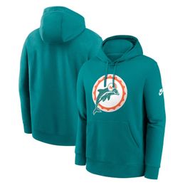 Kapuzenpullover Nike "Nike Hoodie Miami Dolphins Nike Club Logo", Damen, Gr. M, mehrfarbig, 82% Baumwolle, 18% Polyester, Pullover Kapuzenpullover
