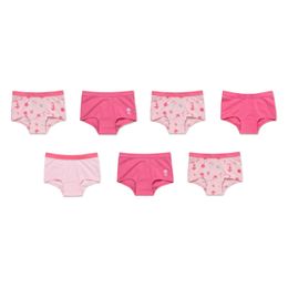Tchibo - 7 Kinder-Pantys - Gr. 110/116 - rosa/print