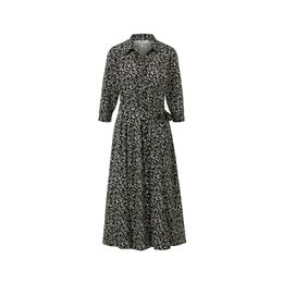 Tchibo - Florales Hemdblusenkleid - Damen - Gr. 48 - schwarz/gebl&uuml;mt