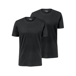 Tchibo - 2 T-Shirts mit Rundhalsausschnitt - Herren - Gr. S - schwarz