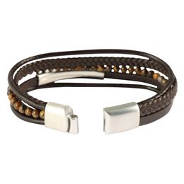 Adelia&acute;s Armband ADELIA&acute;S "Herren Armband &ndash; Lederarmband aus Leder mit Tigerauge 23 cm", braun, Armb&auml;nder, Herren, 23cm, Leder, Armband, Ideal als Geschenk zum Weihnachten