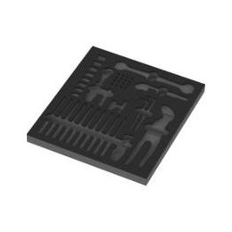 Wera 9853 Schaumstoffeinlage f&uuml;r Kraftform Kompakt Wartung Set 1, leer schwarz/grau, f&uuml;r Tool Rebel Werkstattwagen