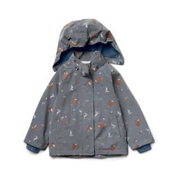 Tchibo - Kinder-Thermo-Regenjacke mit reflektierenden Elementen - Kinder - Gr. 122/128 - silber/print