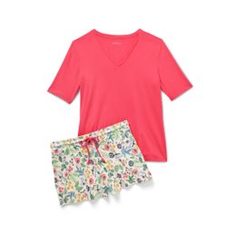 Tchibo - Shorty-Pyjama-Set - Damen - Gr. L - koralle