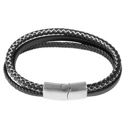 Adelia&acute;s Armband ADELIA&acute;S "Herren Armband &ndash; Lederarmband aus Leder 21 cm", schwarz, Armb&auml;nder, Herren, 21cm, Leder, Armband, Zum Verschenken &ndash; passend f&uuml;r viele Anl&auml;sse