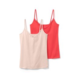Tchibo - 2 Hemdchen - Damen - Gr. XL - rot