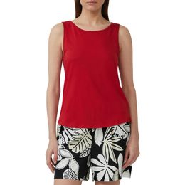 T-Shirt s.Oliver, Damen, Gr. 46, chilli pepper, Obermaterial: 50% Baumwolle, 50% Modal, unifarben, regular fit taillenbedeckt, Rundhals, Shirts T-Shirt, mit Cut-Out
