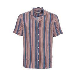 Kurzarmhemd Blend "Kurzarmhemd BHShirt", Herren, Gr. L, N-Gr, blau (cashmere blau), Obermaterial: 100% Viskose CV., Hemden