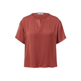 Tchibo - Satin-Tunikabluse - Damen - Gr. 38 - rotbraun