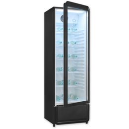 Exquisit Getr&auml;nkek&uuml;hlschrank "GKS260-GT-431D schwarz", Energieeffizienz: D (A-G), schwarz, Rechtsanschlag, nicht wechselbar, K&uuml;hlschr&auml;nke, Alles auf einen Blick dank Isolierglast&uuml;r und &uuml;bersichtliche Lagerung