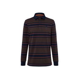 Tchibo - Langarm-Poloshirt - Herren - Gr. XL - orange/gestreift