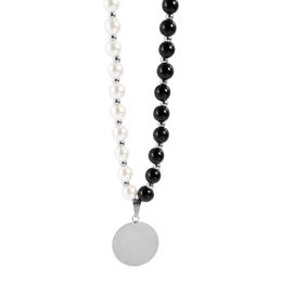 Adelia&acute;s Kette ohne Anh&auml;nger ADELIA&acute;S "Damen Halskette aus Glas mit Perle 45 cm", schwarz, Halsketten, Damen, 45cm, Perfekt als Geschenk f&uuml;r besondere Menschen