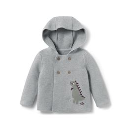 Tchibo - Baby-Strickjacke mit Applikation - Baby - Gr. 62/68 - grau