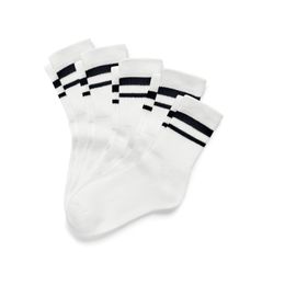 Tchibo - 5 Paar Kinder-Tennissocken - Kinder - Gr. 27-30 - schwarz/gestreift